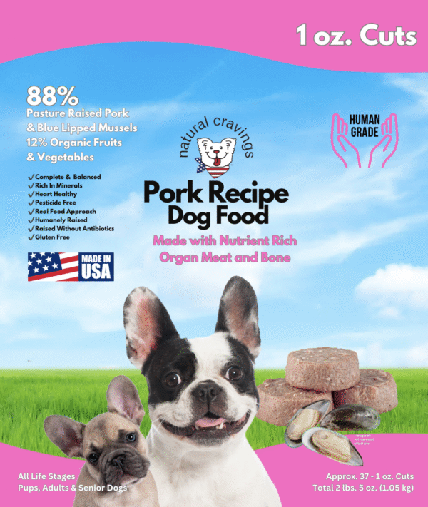 PORK RAW DOG FOOD 2.5# - Natural Cravings USA